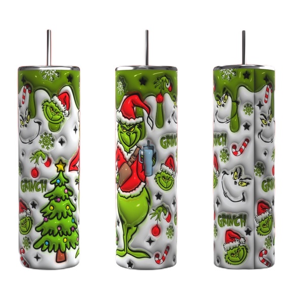 Dining | 3d Green Grinch Drip Tumbler | Poshmark